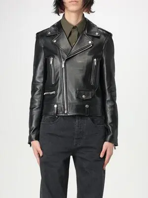Saint Laurent Leather Biker Jacket - Black