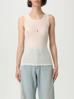 Saint Laurent T-shirt Yellow - Cream