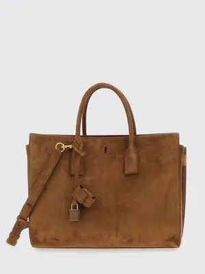 Saint Laurent Calfskin Handbag - Brown