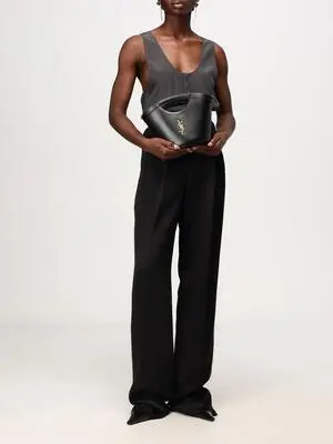 Saint Laurent Sleeveless V-neck Top - Black