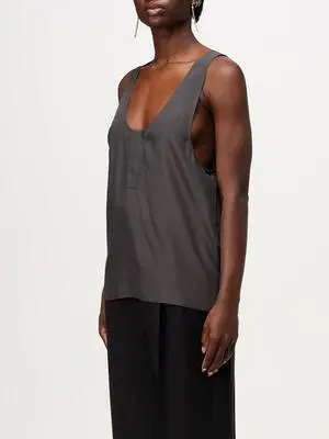 Saint Laurent Sleeveless V-neck Top - Black
