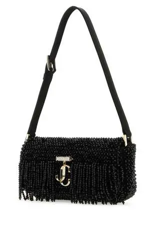 JIMMY CHOO Satin Mini Avenue Shoulder Bag