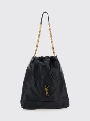 Saint Laurent Quilted Leather Shoulder Bag With Chain Strap - Black