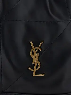 Saint Laurent Quilted Leather Shoulder Bag With Chain Strap - Black