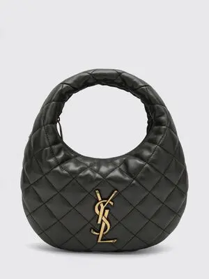 Saint Laurent Quilted Shoulder Bag - Gray