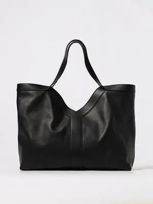Saint Laurent Calf Leather Tote Bag - Black