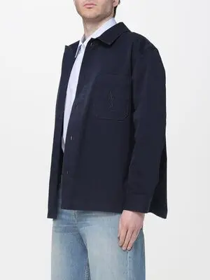 Saint Laurent Navy Textile Shirt Jacket - Blue