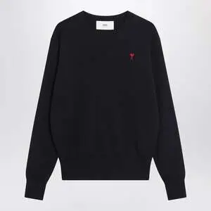 AMI Paris Navy De Coeur Sweater - Blue