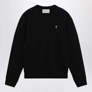 AMI Paris De Coeur Crewneck Sweatshirt - Black