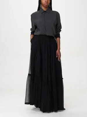 Saint Laurent Silk Tiered Skirt