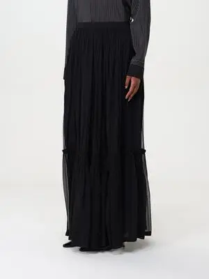 Saint Laurent Silk Tiered Skirt
