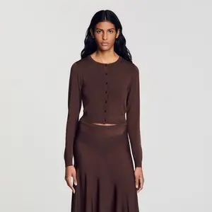 Sandro Sheer Knit Cardigan