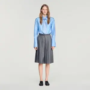 Sandro Check Wool Shorts