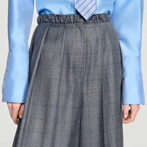 Sandro Check Wool Shorts