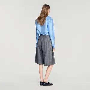 Sandro Check Wool Shorts