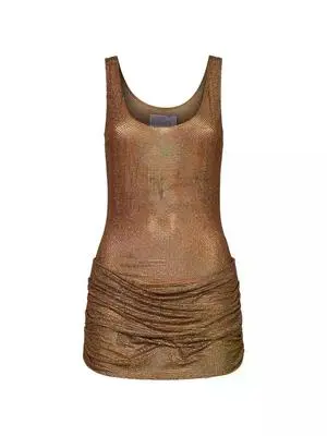 Giuseppe Di Morabito Crystal-embellished Draped Mini Dress - Gold