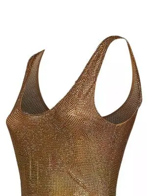 Giuseppe Di Morabito Crystal-embellished Draped Mini Dress