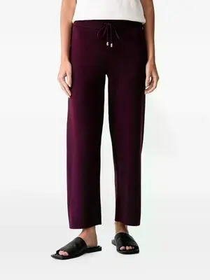 Joseph Ribkoff Drawstring Fine-knit Straight Trousers - Purple