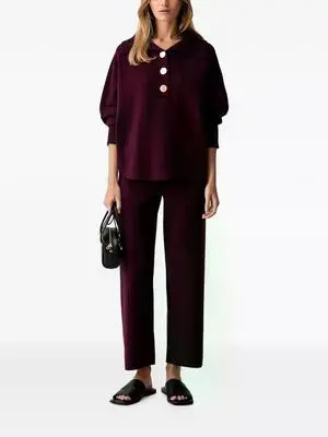 Joseph Ribkoff Drawstring Fine-knit Straight Trousers