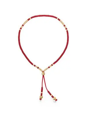 NIALAYA JEWELRY Beaded String Bracelet - Red