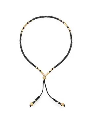 NIALAYA JEWELRY Beaded Drawstring Bracelet - Black