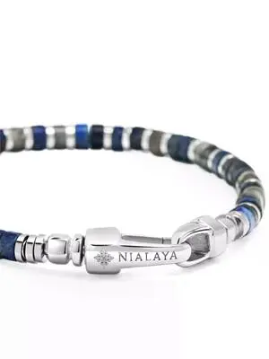 NIALAYA JEWELRY Logo-engraved Beaded Bracelet