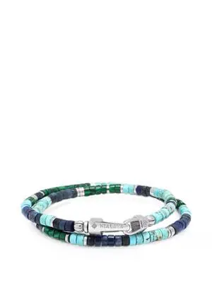 NIALAYA JEWELRY Heishi Double-wrap Bracelets - Blue