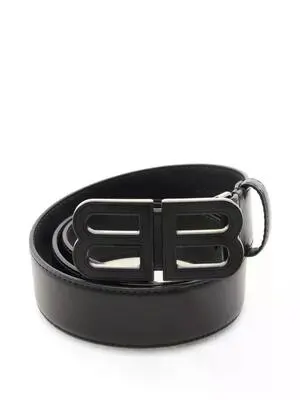 Balenciaga Bb Logo Buckle Leather Belt