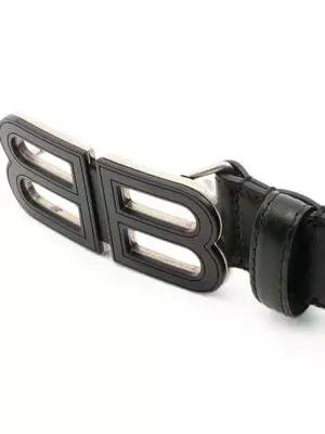 Balenciaga Bb Logo Buckle Leather Belt