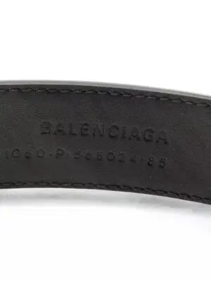 Balenciaga Bb Logo Buckle Leather Belt