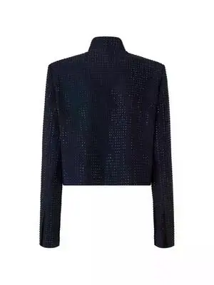 Pinko Rhinestone Embellished Cropped Jacket