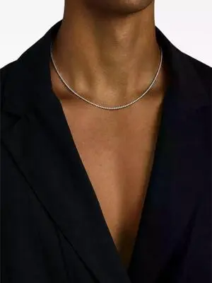 NIALAYA JEWELRY Mini Tennis Necklace - Silver