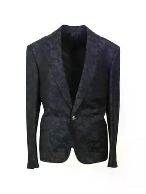 Versace Camo-jacquard Single-breasted Blazer