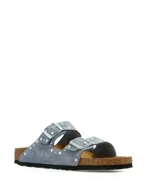 BIRKENSTOCK Arizona Embellished Calf Suede Sandals - Blue
