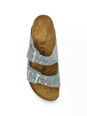 BIRKENSTOCK Arizona Embellished Calf Suede Sandals - Blue
