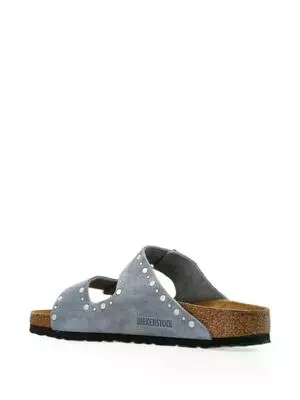 BIRKENSTOCK Arizona Embellished Calf Suede Sandals - Blue