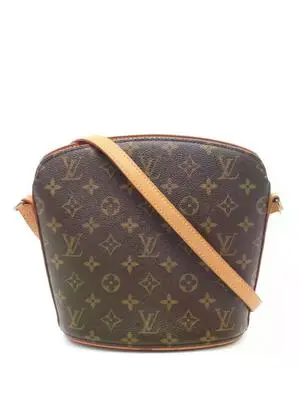 LOUIS VUITTON Monogram Drouot Crossbody Bag - Brown