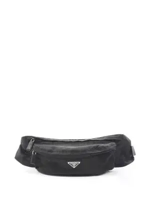 Prada 2010s Re-nylon Triangle-logo Belt Bag - Black