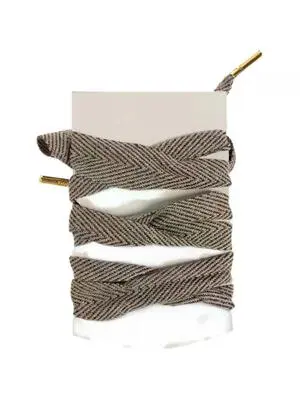 GOLDEN GOOSE Herringbone Shoelaces - Brown