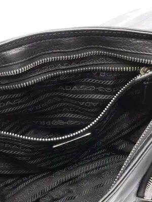 Prada Leather Buckle-strap Shoulder Bag