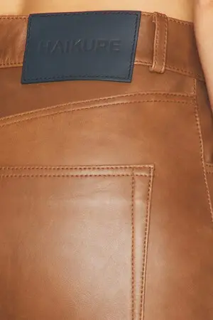 HAIKURE Flora Silky Leather Pant - Tan