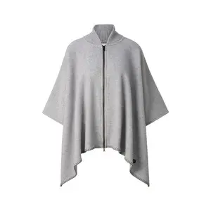 Bogner Nellie Wool Mix Poncho - Light Gray