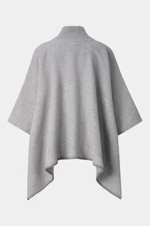 Bogner Nellie Wool Mix Poncho - Light Gray