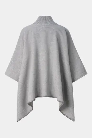 Bogner Nellie Wool Mix Poncho - Light Gray
