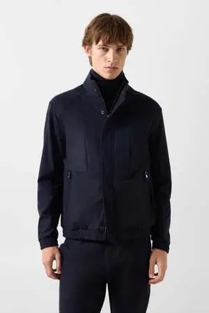 Bogner Bradley Wool-mix Blouson Jacket With Stand-up Collar And Zip-up Closure