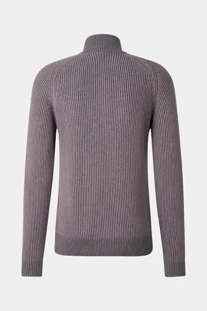 Bogner Dwayne Virgin Wool And Cashmere Turtleneck Sweater - Mauve/gray