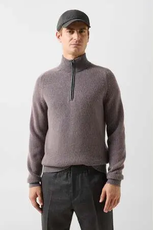 Bogner Dwayne Virgin Wool And Cashmere Turtleneck Sweater - Mauve/gray
