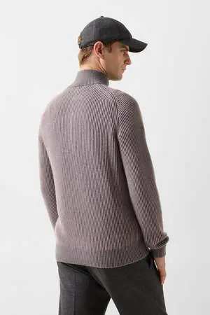Bogner Dwayne Virgin Wool And Cashmere Turtleneck Sweater - Mauve/gray