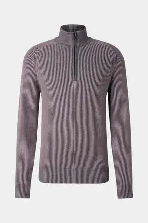 Bogner Dwayne Virgin Wool And Cashmere Turtleneck Sweater - Mauve/gray