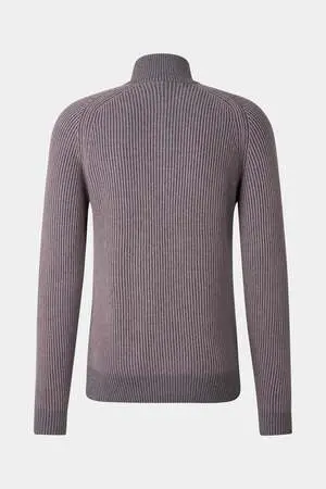 Bogner Dwayne Virgin Wool And Cashmere Turtleneck Sweater - Mauve/gray